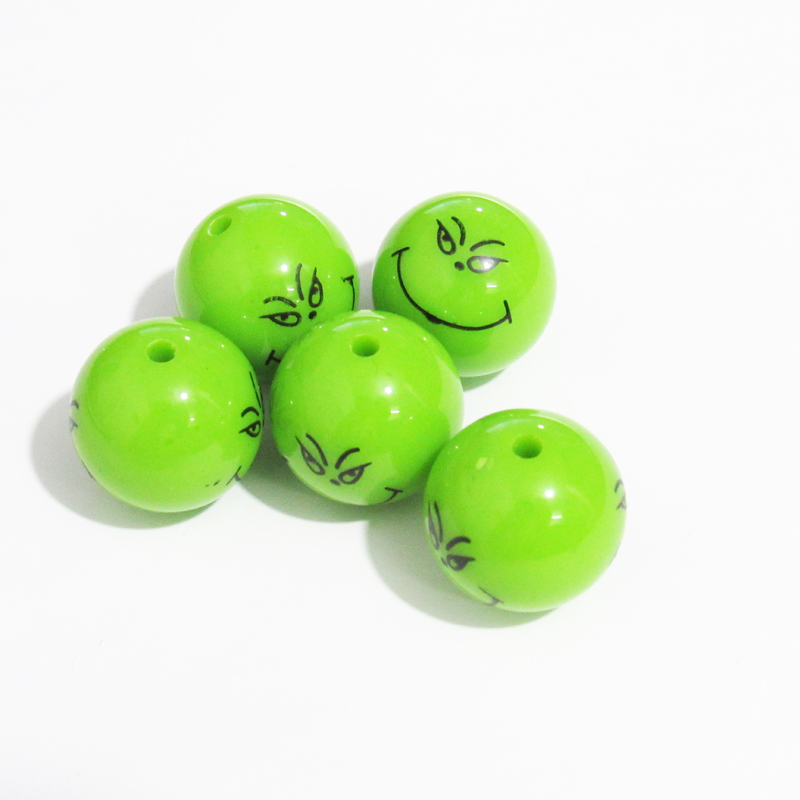 20Mm 100 Stks/partij Acryl Lichtgroen Solid Print ... – Vicedeal