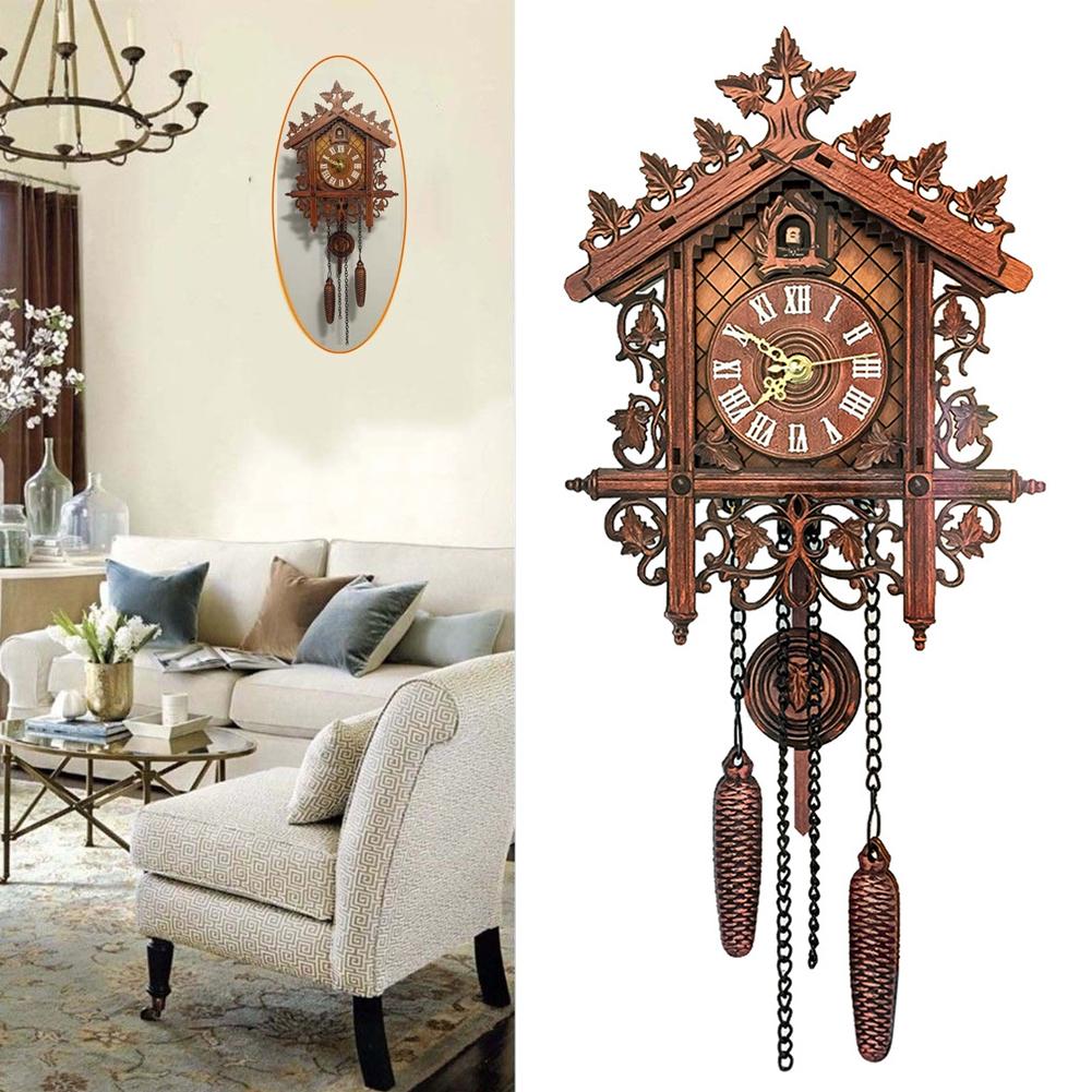 Vintage Wooden Decorative Wall Clock Tree House Ha... – Grandado