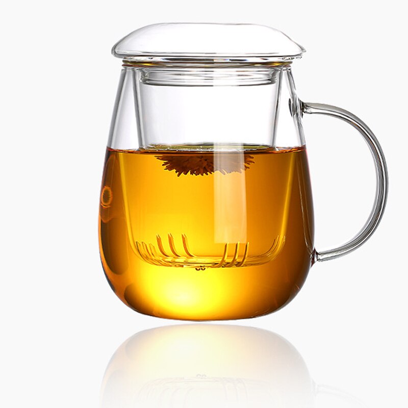 Clear Heat Resistant Tea Coffee Cup With Tea Infus... – Vicedeal