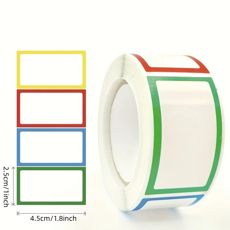 1 Roll Colorful Blank Paper Label Self Adhesive St... – Grandado