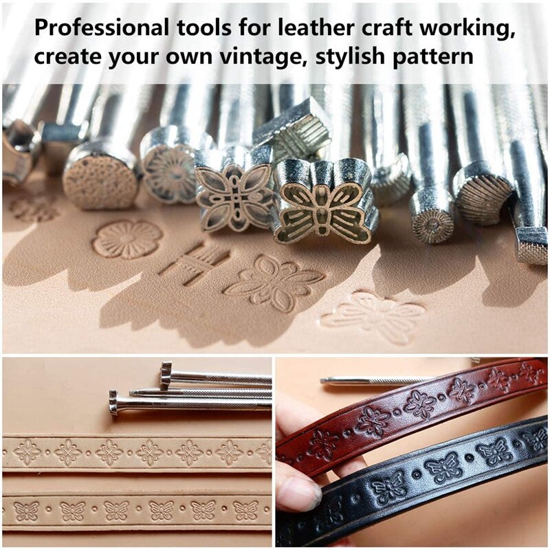 JEYL 26 Pcs Leather Stamping Tools Set Different S... – Grandado