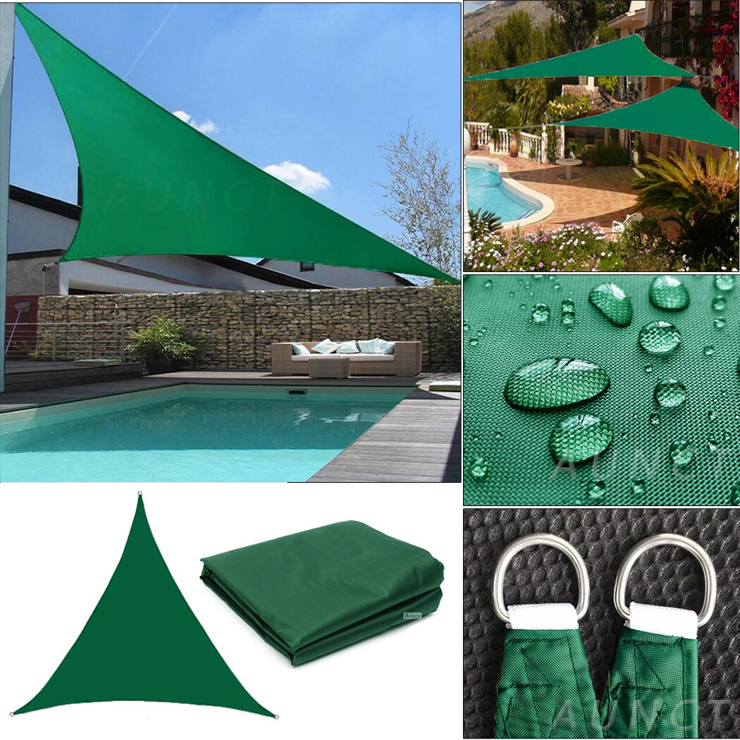 300D Triangle Shade Sail Green Waterproof Polyeste... – Vicedeal