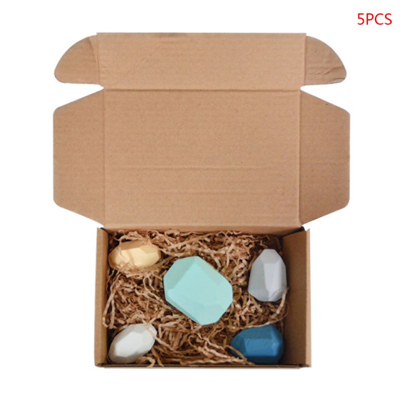 5 Pcs Children Wooden Colored Stone Stacking Game ... – Vicedeal