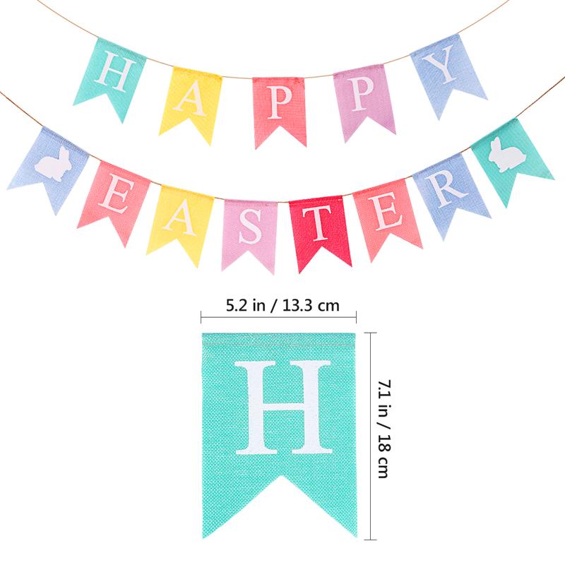 Easter Burlap Bunting Banner Hanging Decorative Sw... – Vicedeal