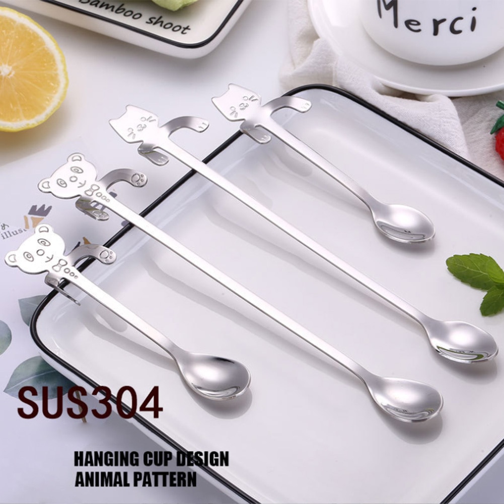Cartoon Coffee Spoon Cute Cat 304 Stainless Steel ... – Grandado