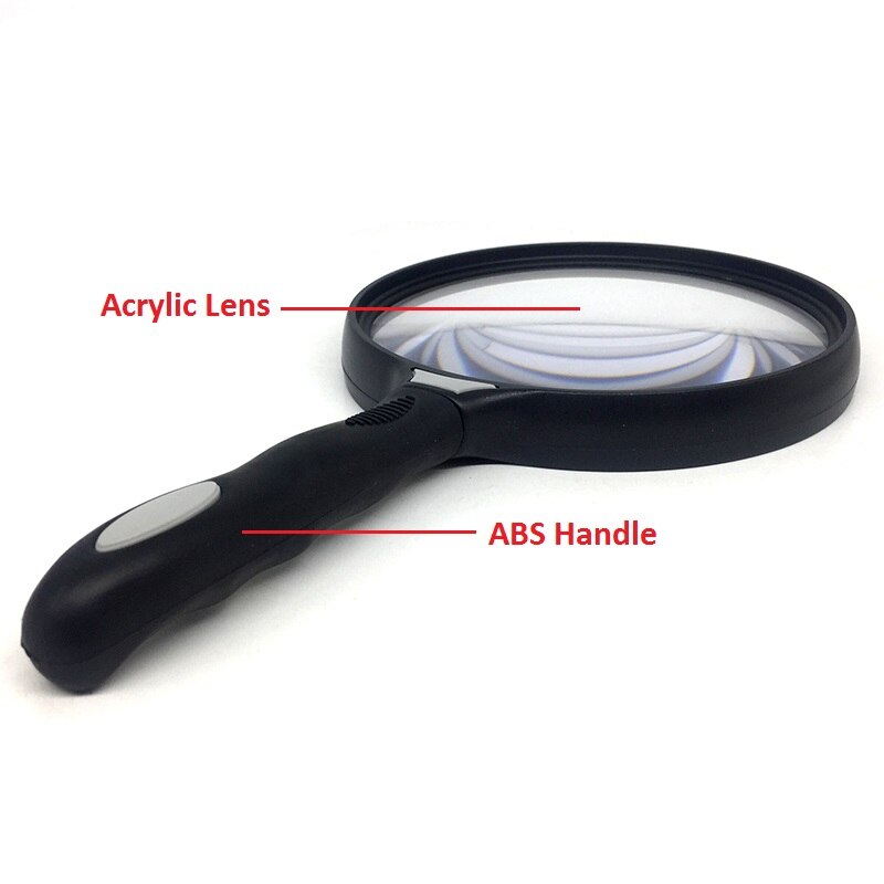 130 mm Large Lens Handle Magnifying Glass 3X Readi... – Grandado