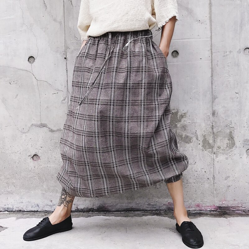autumn men's personality plaid pants fluid big cro... – Vicedeal