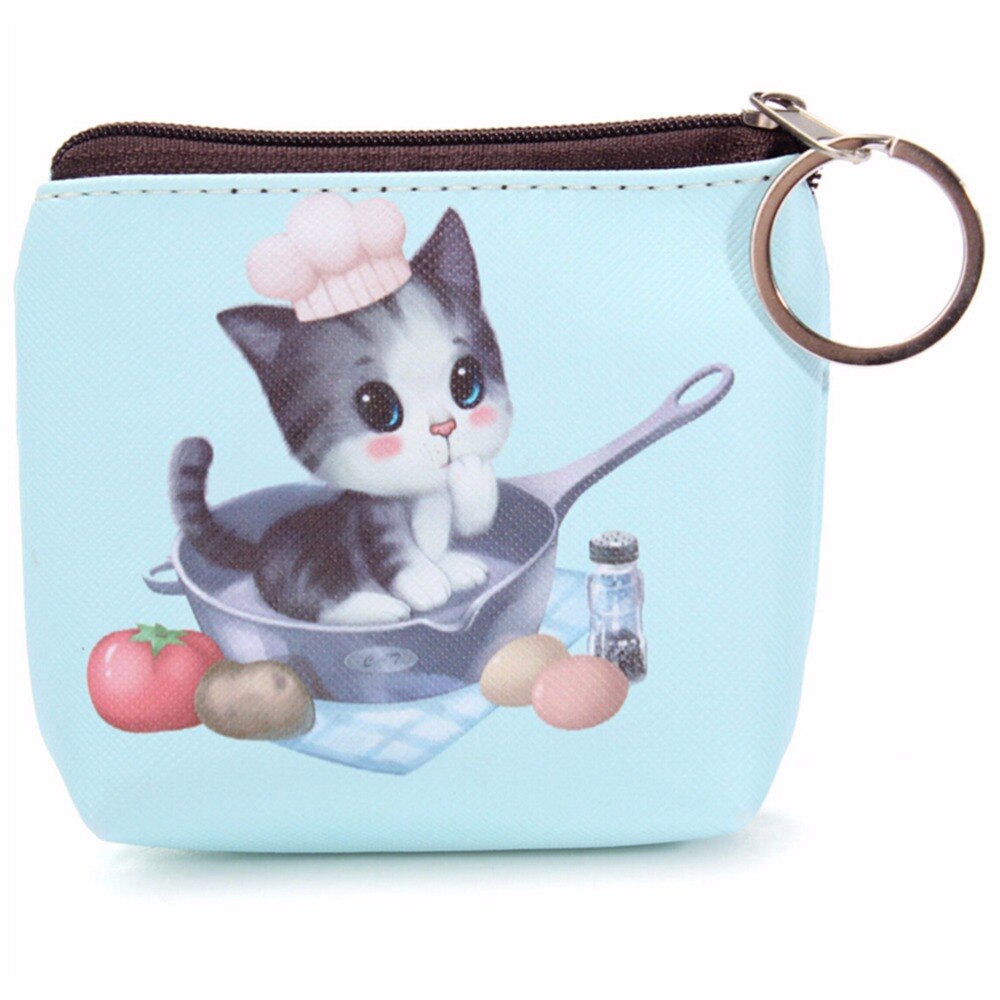 1pcs Cartoon Animals Prints Coin Bag Cute Cat Face... – Grandado