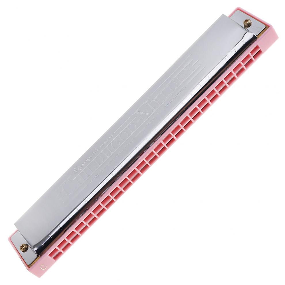 Harmonica 24 Holes Stainless Steel Pink Tremolo Ha... – Grandado