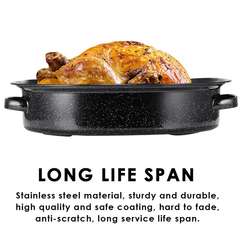 1pc Kitchen Stainless Steel Roasting Dish Nonstick... – Vicedeal