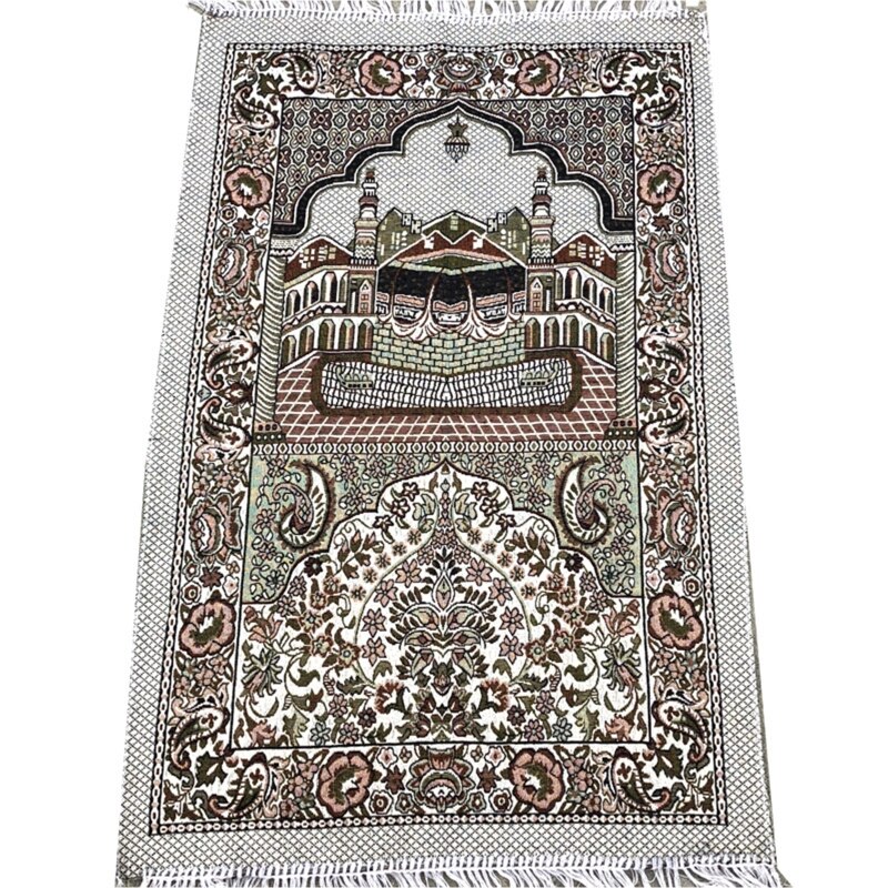 Red Mosque Pattern Muslim Prayer Mat Tassel Floor ... – Vicedeal