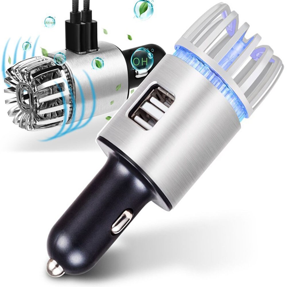 Dual USB Charger 12V Car Air Purifier Ionizer Vehi... – Grandado