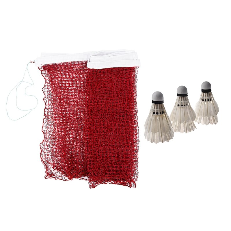 7 Pcs Badminton Kit: 6 Pcs Feather Shuttlecocks Ba... – Vicedeal