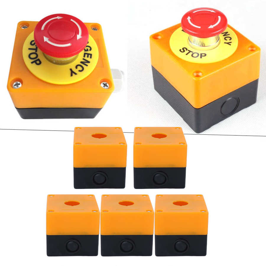 5Pcs Emergency Stop Box 22mm BX1-22 Control Switch... – Grandado