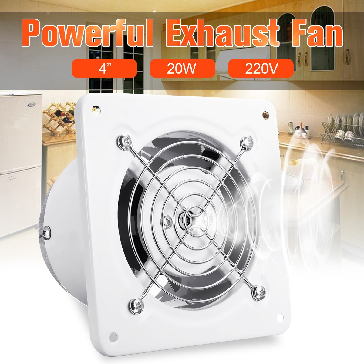 4 Inch 20w 220v Ventilator Extractor Exhaust Fans ... – Grandado