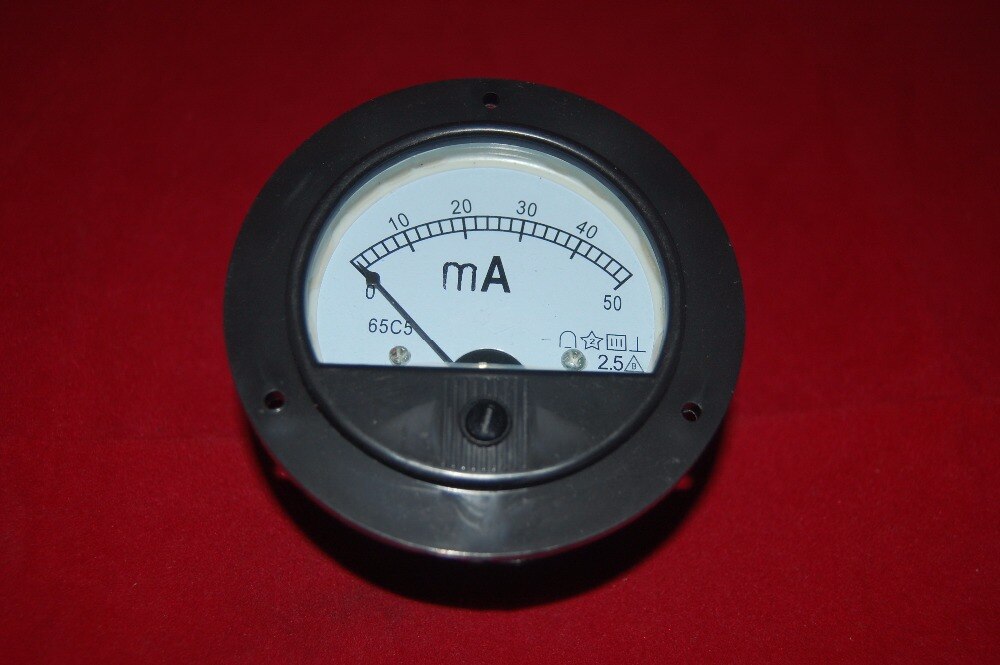 DC 0-50mA Round Analog Ammeter Panel AMP Current M... – Grandado