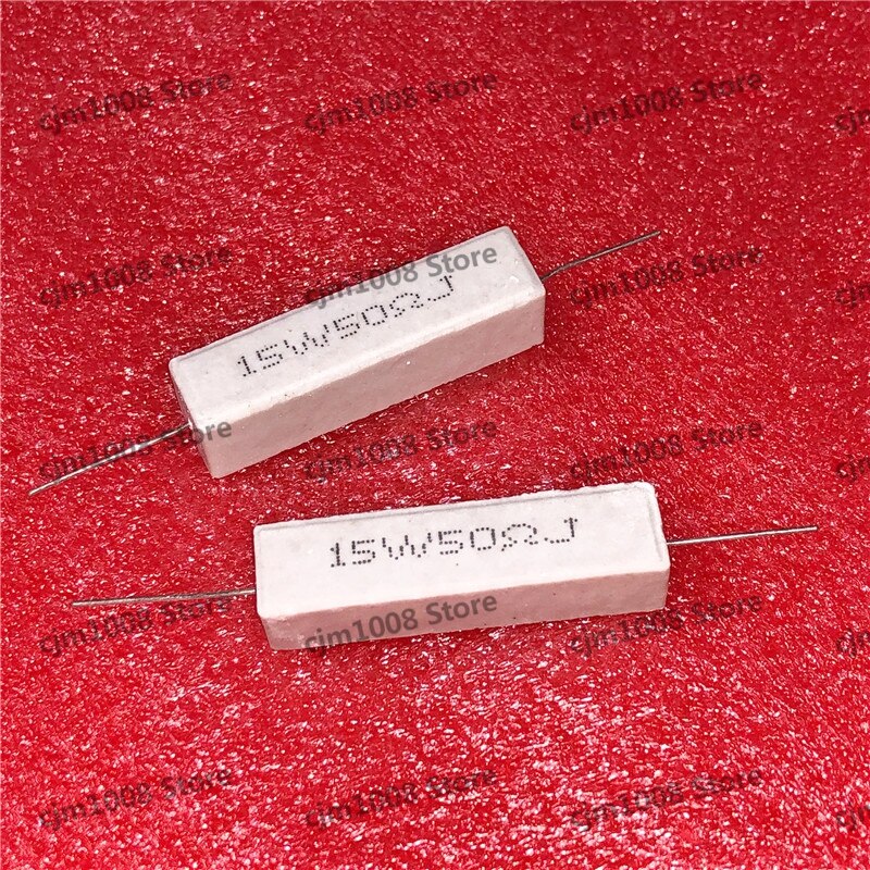 10Pcs RX27 Horizontal cement resistance 15W 50ohm ... – Grandado