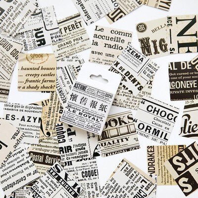 46pcs/set Vintage Newspaper Stickers Adhesive Labe... – Grandado
