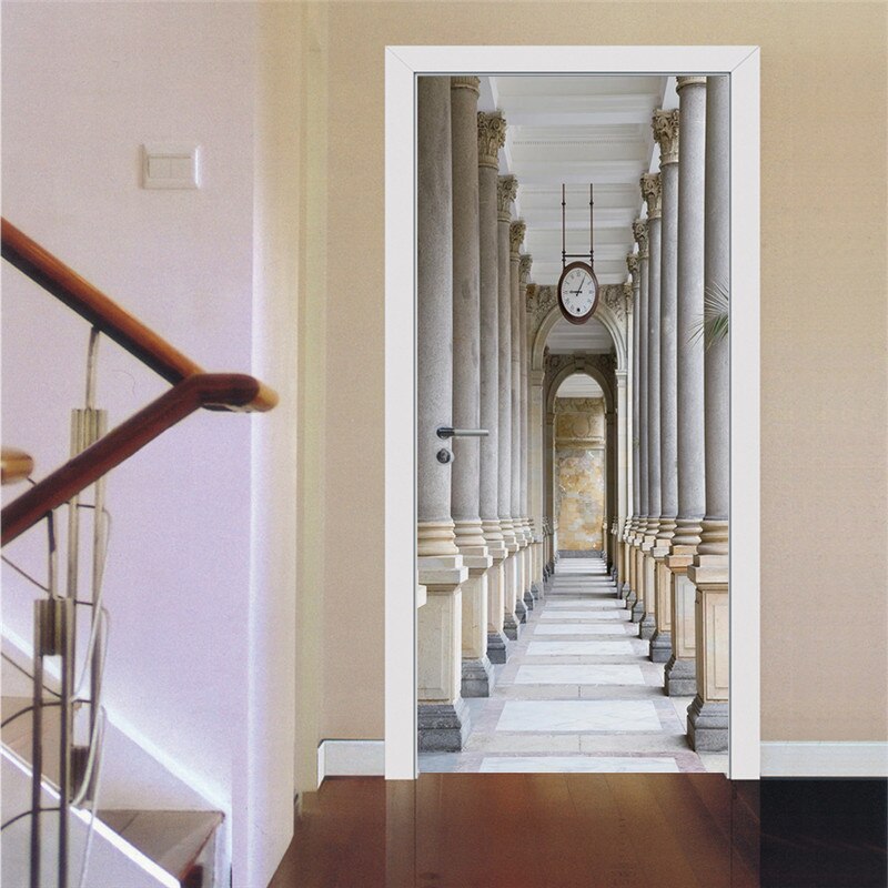 3D Sticker Rome Stone Column Space Wallpaper Home ... – Grandado