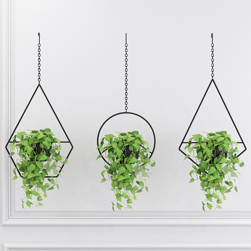 Iron Art Hanging Plants Holder Garden Balcony Flow... – Grandado