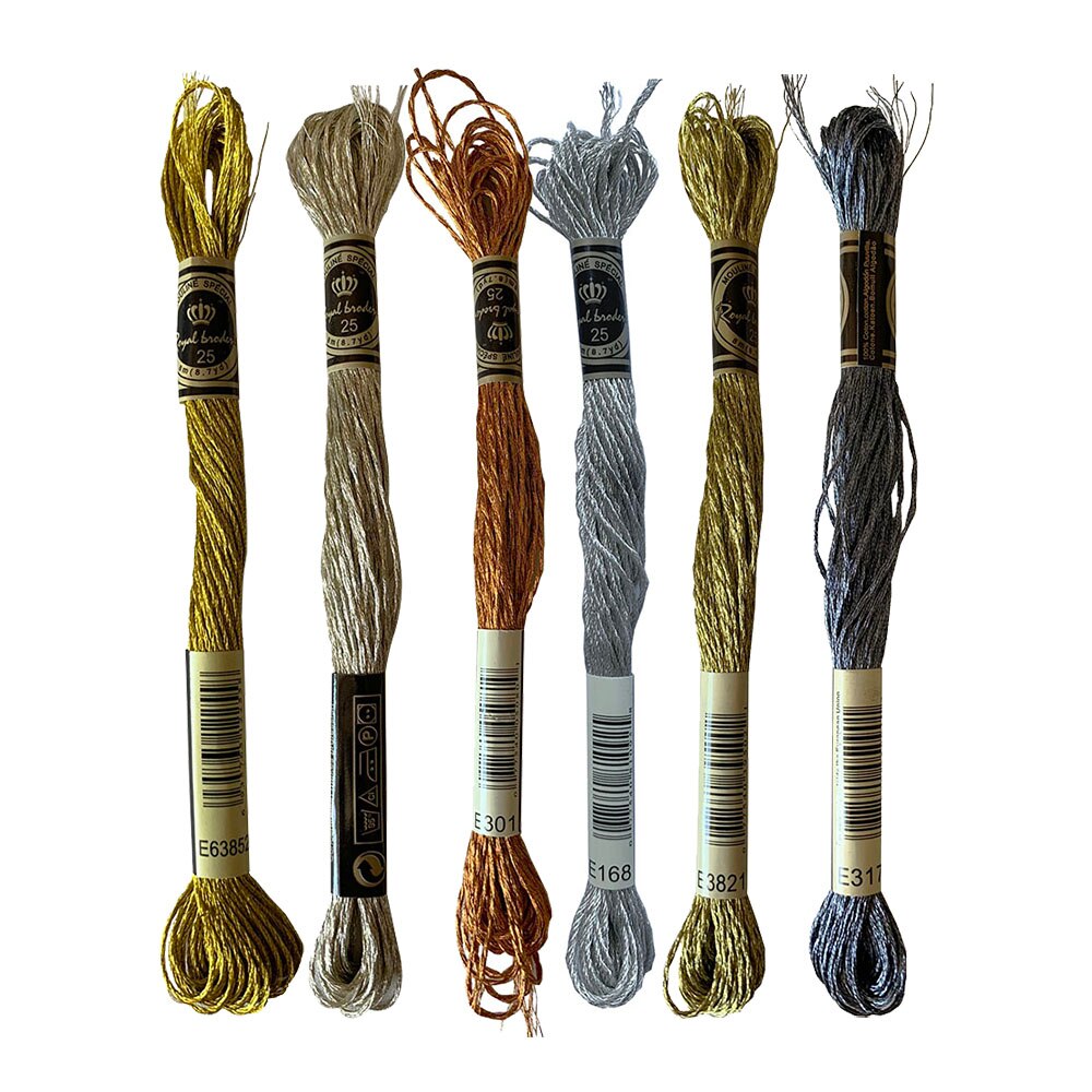Metal Effects Metallic Silver Floss Embroidery Thr... – Vicedeal