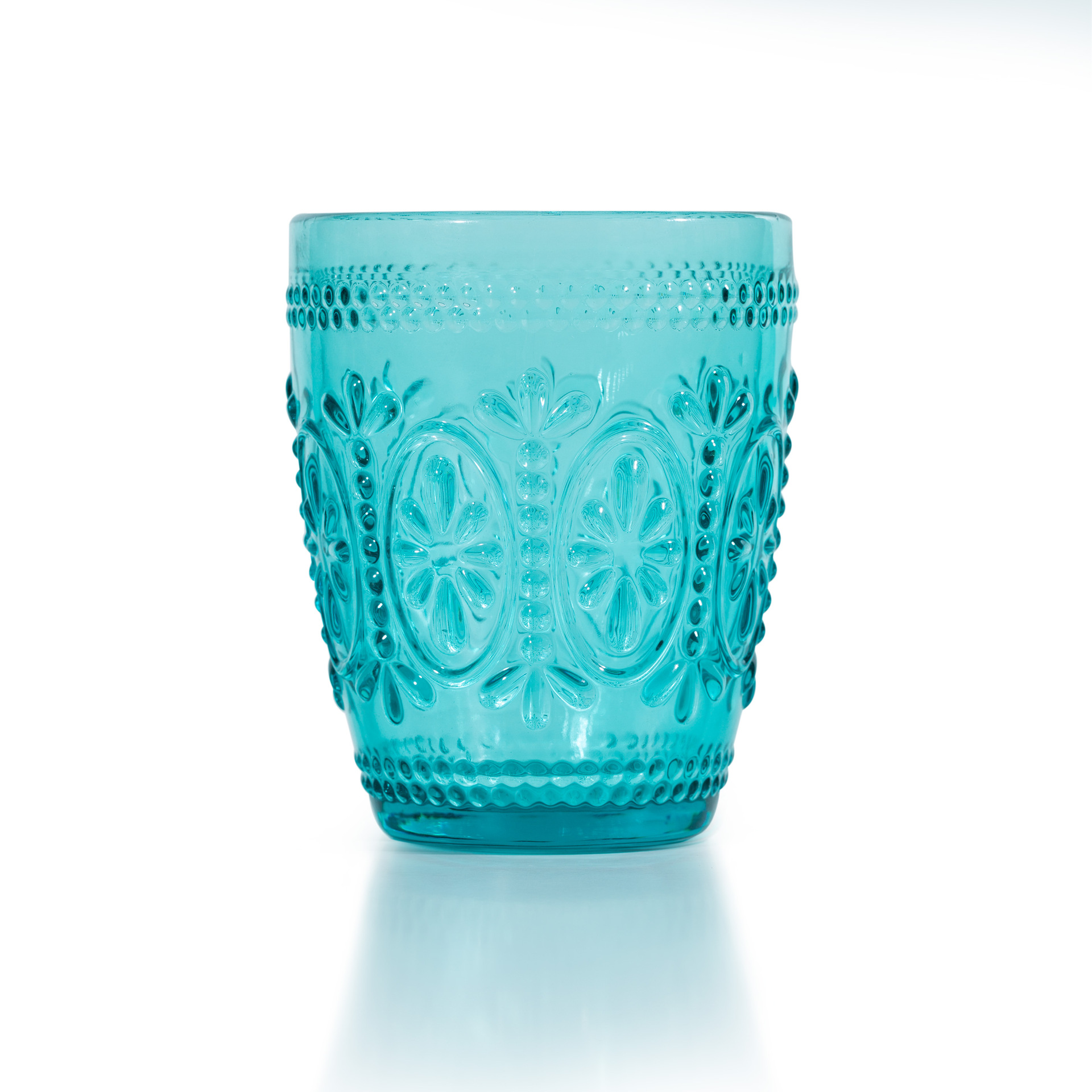 2Pcs 300ml Retro Embossed Colored Glass Hammer Whi... – Grandado