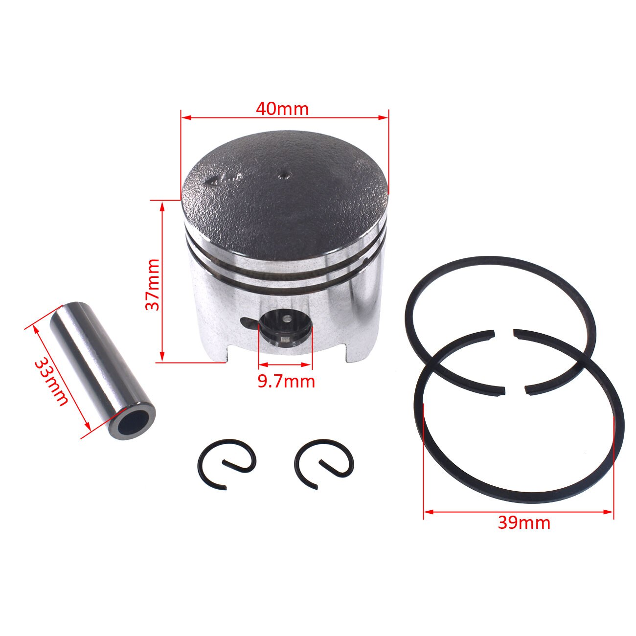 Piston Kit For Robin FL411 NB411 NF411 Brush Cutte... – Grandado