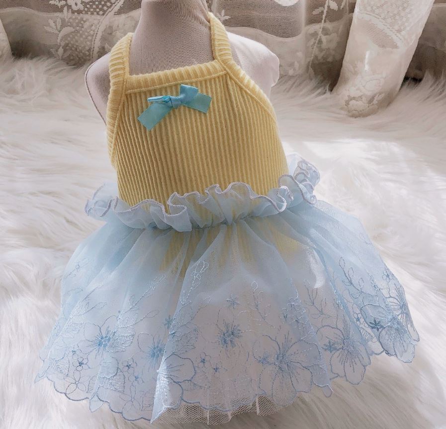 Princess Dog Cat Dress Tutu Flowers Lace Pet Puppy... – Vicedeal