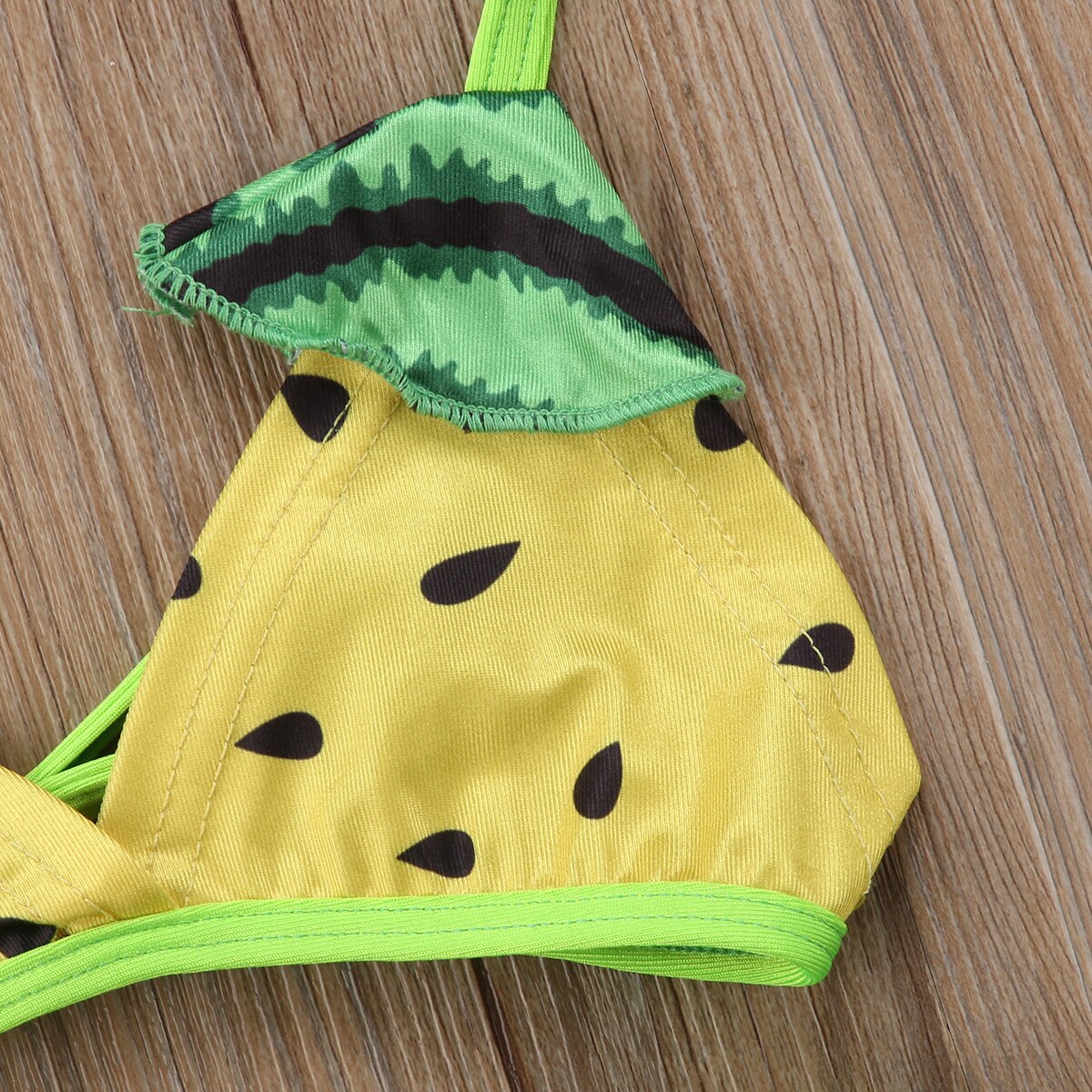Baby Girl Yellow Watermelon Printed Ruffled Bikini... – Grandado