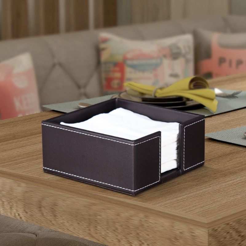 PU Leather Square Cocktail Napkin Holder Tissue Bo... – Vicedeal