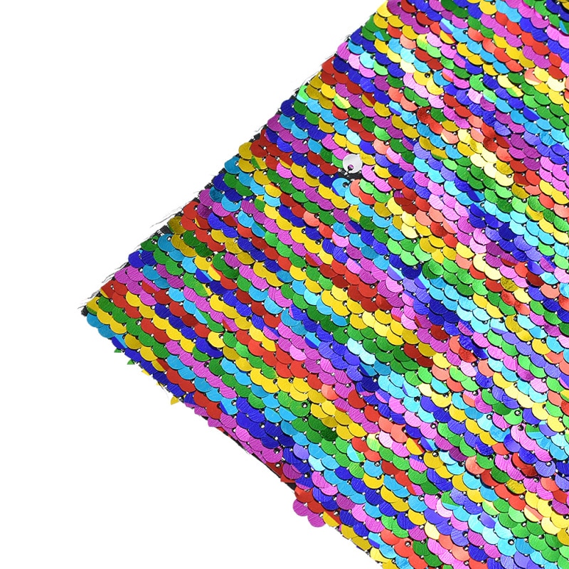 1Yard Double-faced Mermaid Fish Scale Sequin Fabri... – Grandado