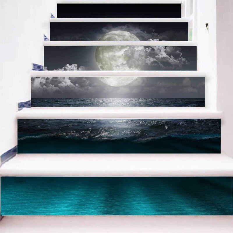 6Pcs/Set Moon 3D Simulation Stairs Stickers Trap R... – Grandado