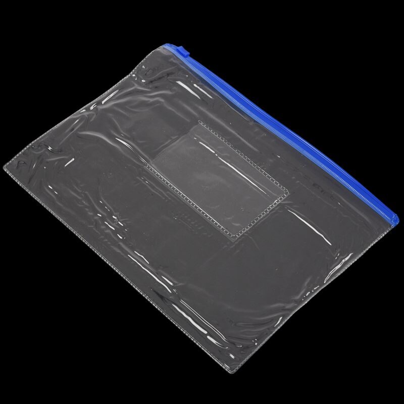 12 x A5 Blue Zip Zippy Bags -Document Clear Plasti... – Grandado