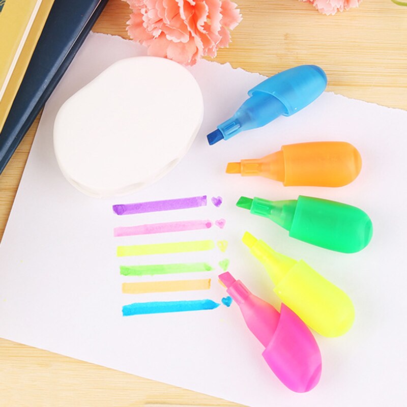 1 Pc Finger Shape Highlighter Cute Fluorescent Col... – Grandado