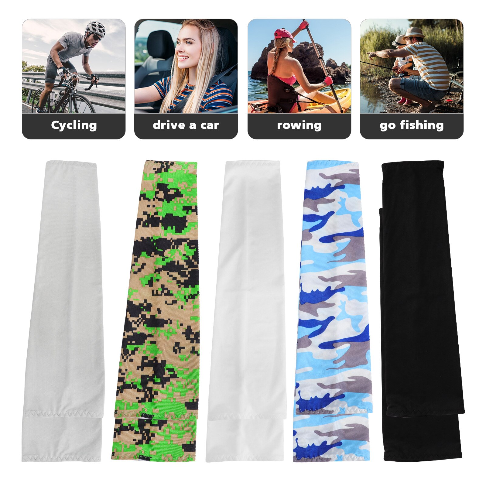5 Pairs UV Protection Hand Cover Arm Sleeves Cuff ... – Vicedeal