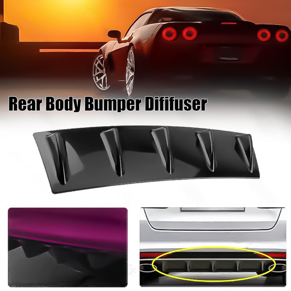 Universal Car Rear Body Bumper Diffuser Spoiler 5 ... – Vicedeal