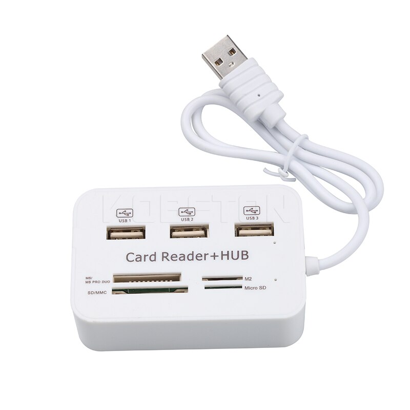kebidu 3 Port USB HUB Splitter Combo Card Reader S... – Grandado