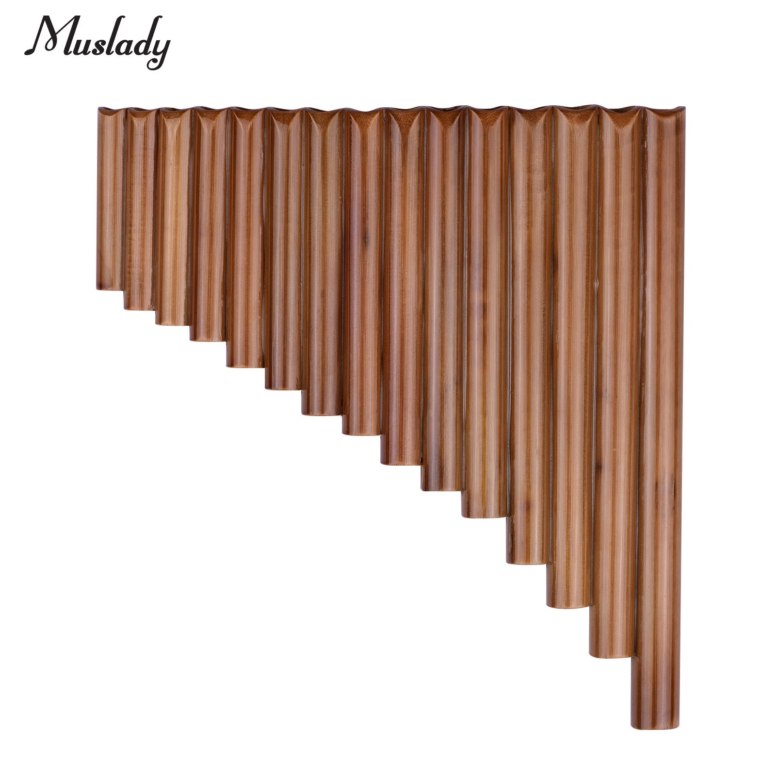 Muslady 15 Pipe Pan Flute G Key Pan Pipes Natural ... – Grandado