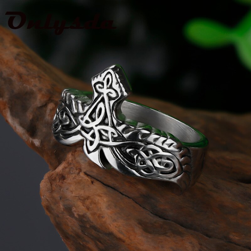 Viking Men Entwined Ravens Ring Norse Mythology Si... – Vicedeal