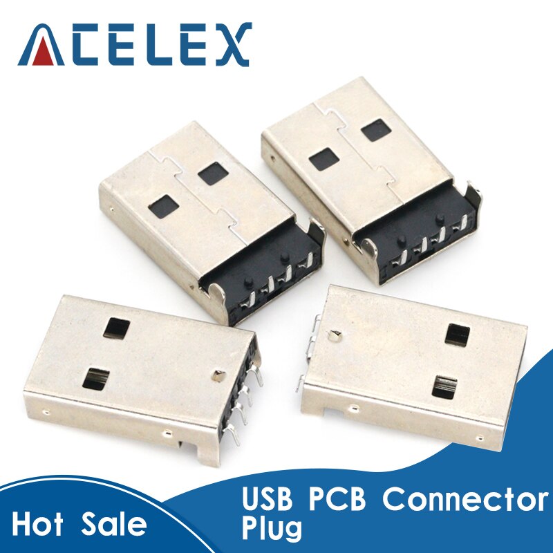 Conector USB 2,0 macho tipo A, conector PCB de 90 ... – Grandado