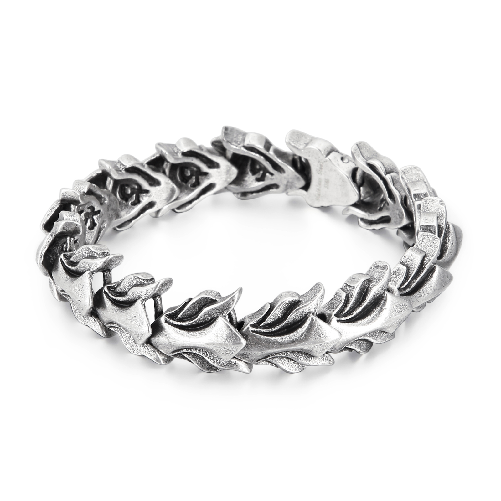 HaoYi Vintage Dragon Scale Link Chain Bracelet For... – Grandado