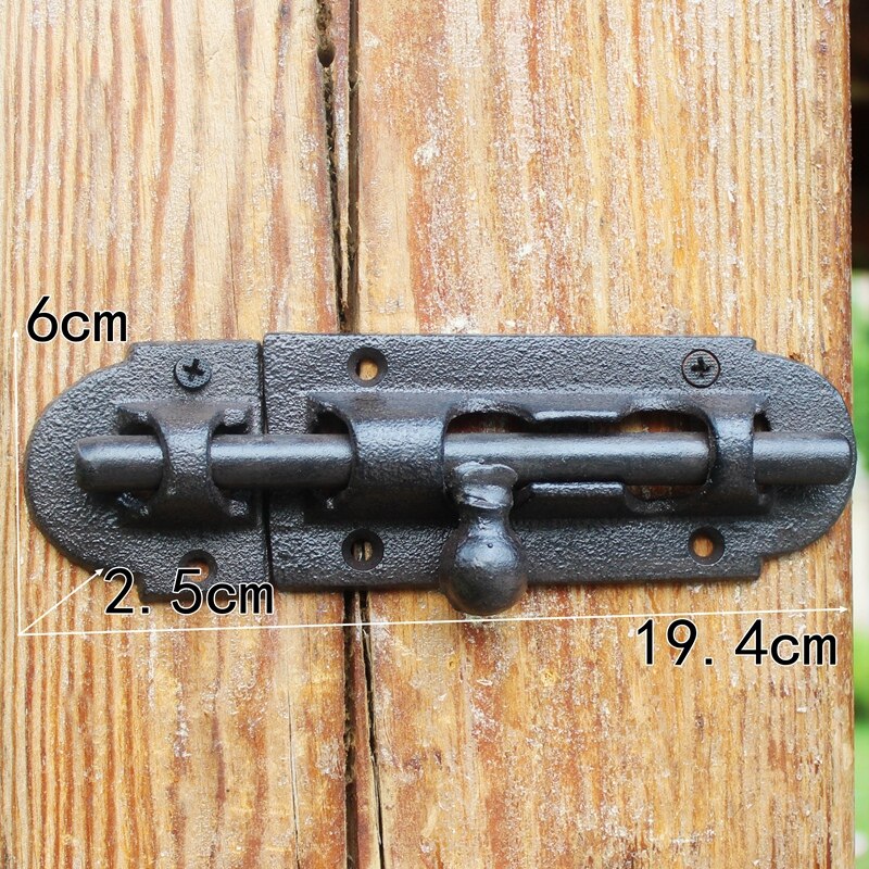 Antique Black Large Hand Cast Iron Door Bolts Home... – Grandado