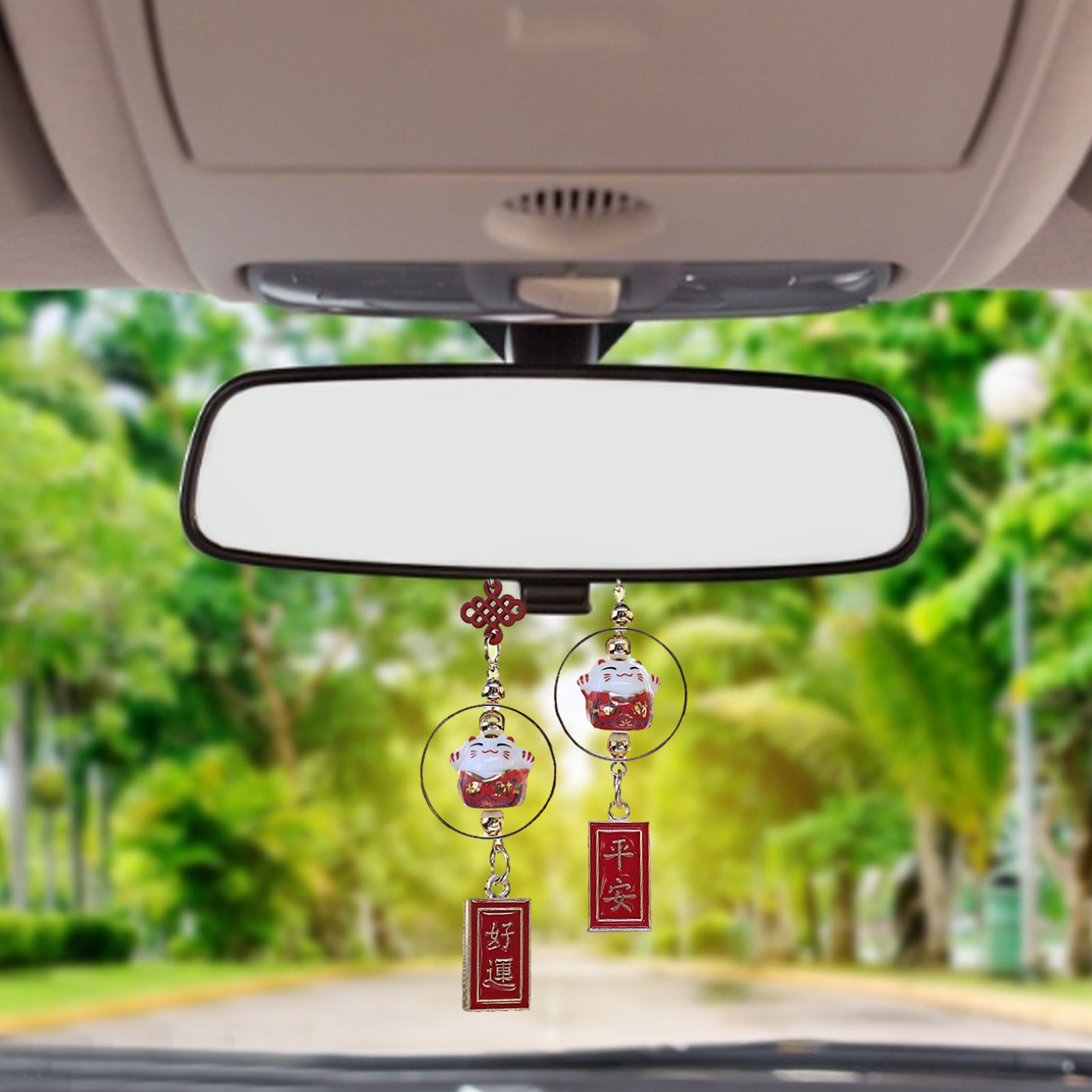 Auto Hanger Fortuin Kat Interieur Auto Achteruitki... – Grandado