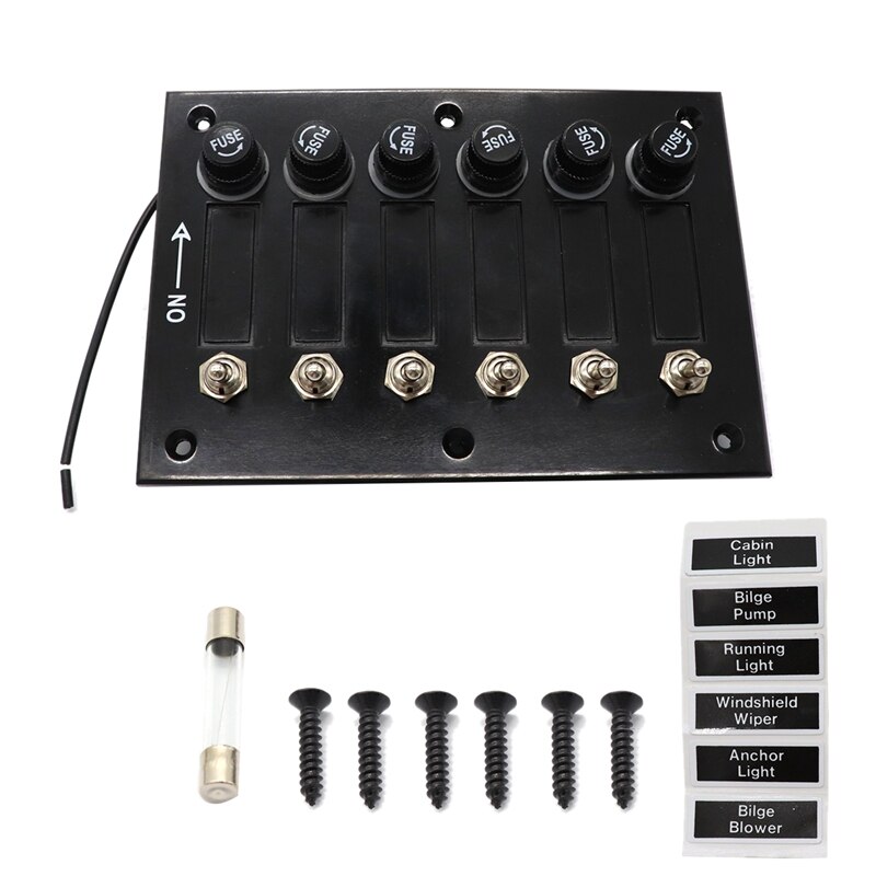 6 Gang Dc 12V/24V Fused Op/Off Toggle Switch Panel... – LovingPrices