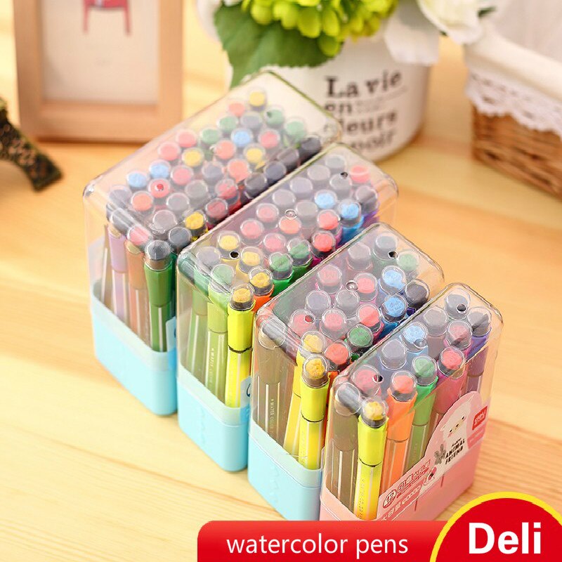 Deli Washable Watercolor Marker Set 12 18 24 36 Co... – Vicedeal