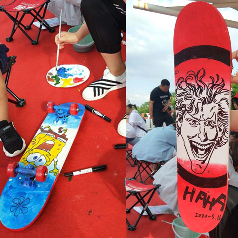 Jusenda Skateboard Wood Maple DIY Double Rocker Sk... – Grandado