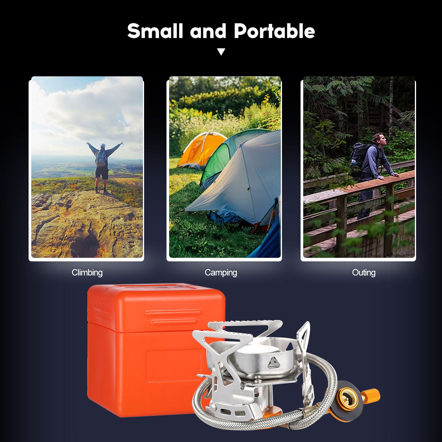 Outdoor Gas Stove Camping Folding Gas Burner Hikin... – Grandado