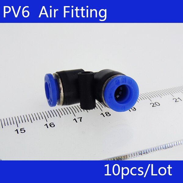 10 st pv6 pneumatiska 6mm one touch rör l typ ska... – Grandado