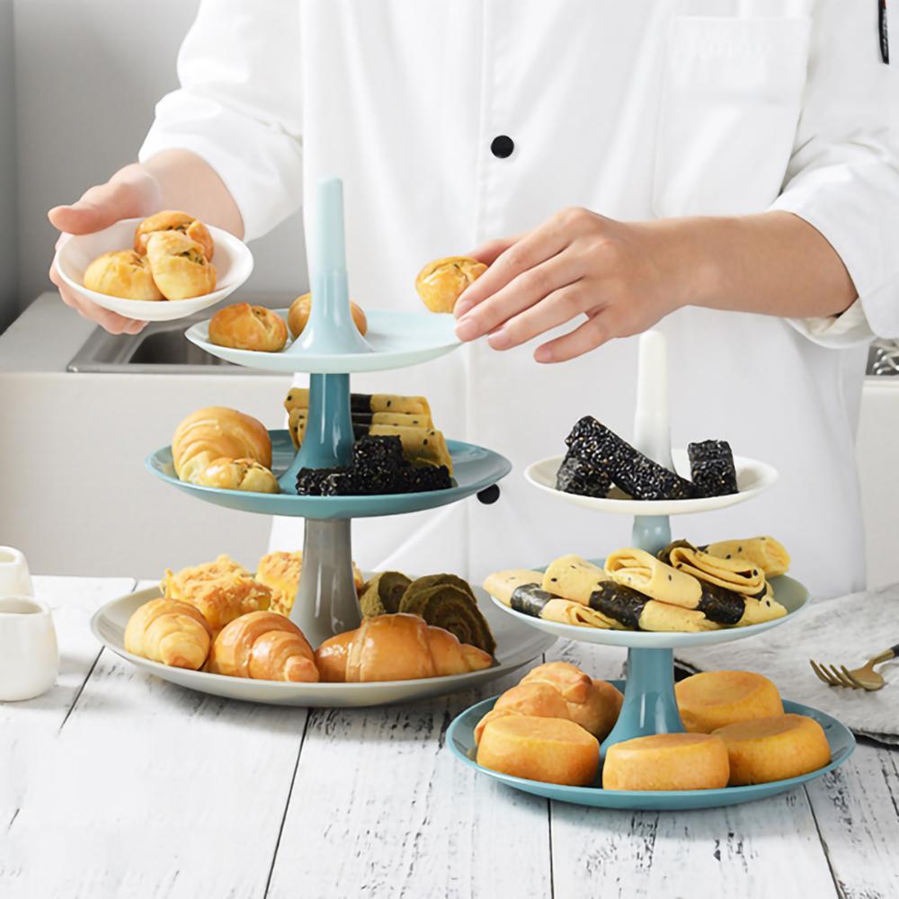 Three-Layer Cake Stand Fruit Plate Cake Rack Livin... – Grandado