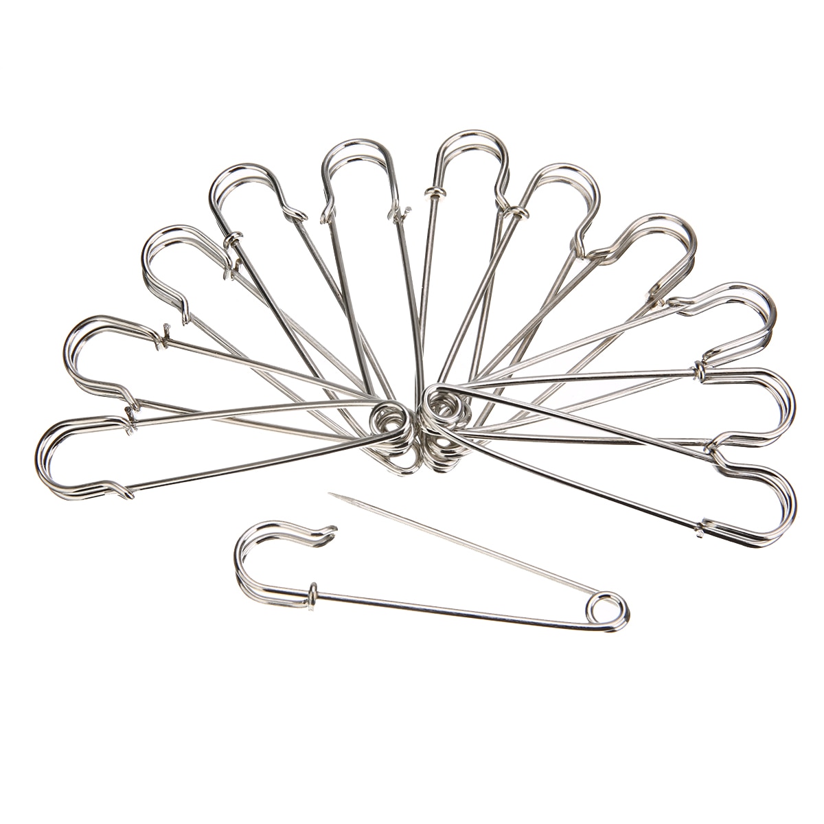12pcs Stainless Steel Safety Pin Large Safety Pins... – Grandado